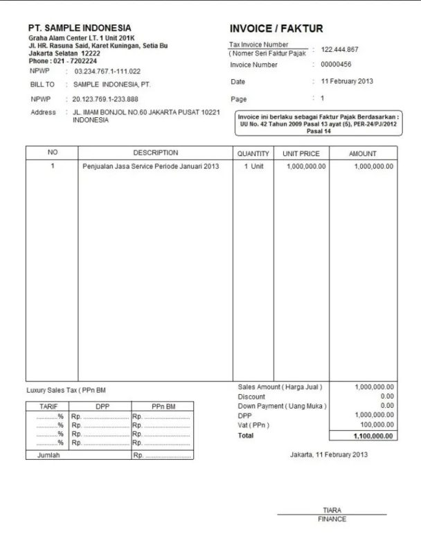 Contoh Invoice Tagihan, Faktur Penjualan Pembelian, Template Excel / 19 ...