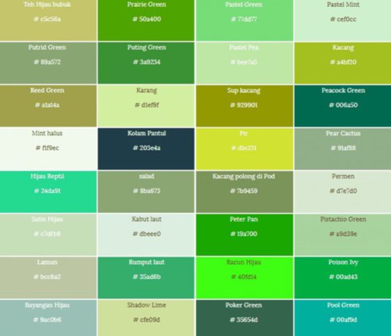 Macam-macam Warna Hijau - Best Seller Gramedia