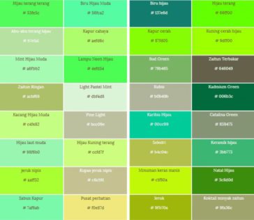 Macam-macam Warna Hijau - Best Seller Gramedia