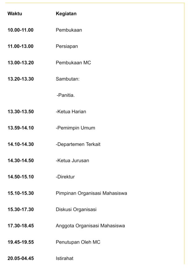 Contoh Rundown Acara dan Cara Membuatnya - Best Seller Gramedia