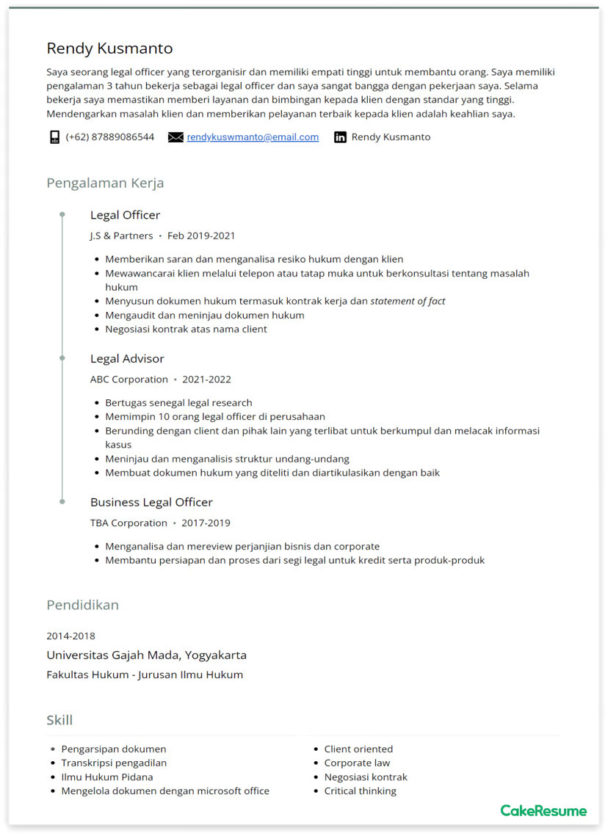 7+ Contoh CV ATS yang Patut Dicontoh! - Best Seller Gramedia