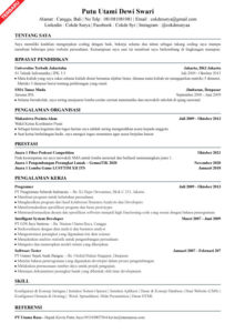 7+ Contoh CV ATS yang Patut Dicontoh! - Best Seller Gramedia