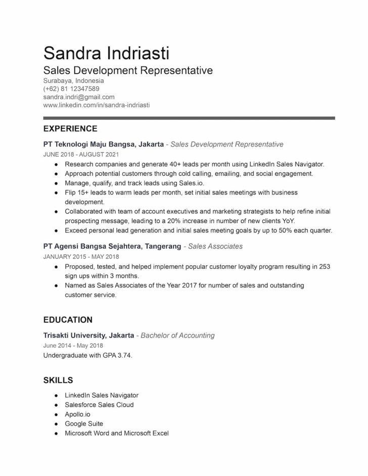 7+ Contoh CV ATS yang Patut Dicontoh! - Best Seller Gramedia