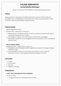 Contoh CV ATS Friendly dan Tips yang Bisa Kamu Ikuti