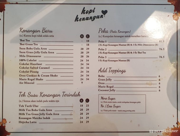 Daftar Menu Kopi Kenangan dan Profil Singkat Perusahaannya