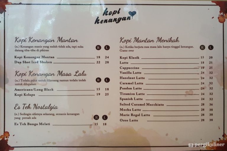 Daftar Menu Kopi Kenangan dan Profil Singkat Perusahaannya