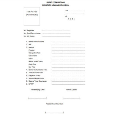 3 Contoh Surat Izin Usaha, Syarat & Cara Membuatnya